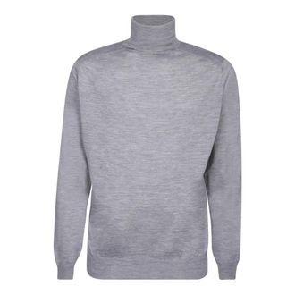 Dell'Oglio Homme, Pulls, Gris, Taille: 2XL Pull Gris &agrave; Col Haut