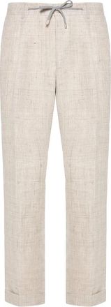 Barba Homme, Pantalons, Beige, Taille: M Roma Linen Pantalons