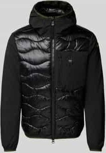 Blauer Daunenjacke mit Label-Patch Modell ALBERT