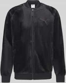 Puma Regular Fit Sweatjacke in Samt-Optik