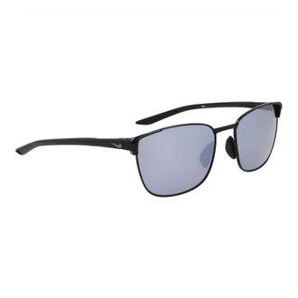 Nike Fusion Quadratisch-Sonnenbrille, Metall (Schwarz/Silber)