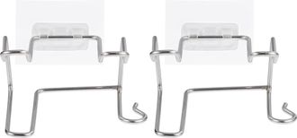 Milisten Haartrocknerhalterung Wandmontage Edelstahl Stabiles Bohrfreies Badezimmer aufbewahrungsregal Platzsparend Langlebig Praktische Wandhalter f&uuml;r F&ouml;hn Si