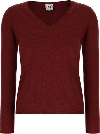 Andrè Maurice pull à col v - Rouge