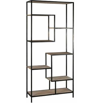 Aubry Gaspard Aubry Gaspard - tagère déstructurée en métal avec plaquage pin Jape