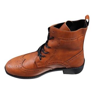 Generic Bottines &agrave; lacets confortables et d&eacute;contract&eacute;es pour femme - &Eacute;l&eacute;gantes et d&eacute;contract&eacute;es - Polyvalentes - Talon bas - Chaussures de marche classiques, 