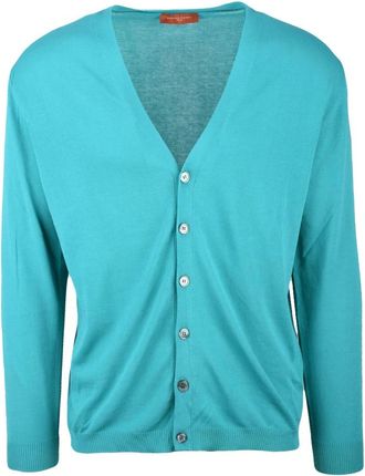 Daniele Fiesoli Homme, Pulls, Vert, Taille: M Cardigan &agrave; boutons