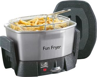 Fritel Fritel FF 1200 - Friteuse &agrave; snacks/Friteuse &agrave; fondue - 1,5 L - 1400 W - Couvercle anti-poussi&egrave;re - 2 &agrave; 6 personnes - Sans PFAS