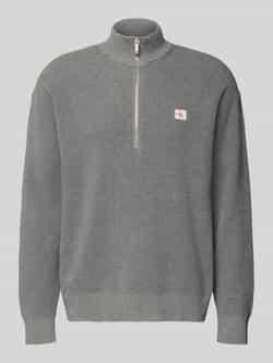 Calvin Klein Jeans Loose Fit Troyer mit gerippten Abschl&uuml;ssen