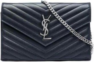 Saint Laurent Portefeuille sur cha&icirc;ne Pre-owned - Femme - Pre-owned - Noir - Taille: ONE Size