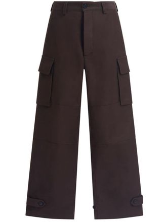 Marni pantalon en coton &agrave; poches cargo - Marron