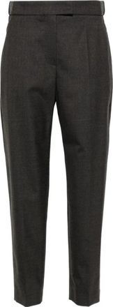 Brunello Cucinelli Dunkelgraue Flanellhose - - Trousers - Damen - Schwarzk - M