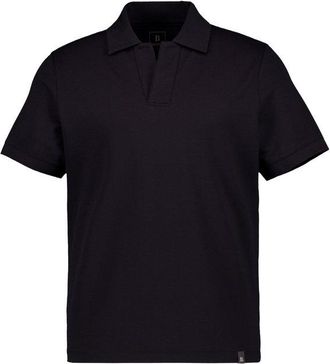Boggi Milano Herren Polo-Shirt schwarz Baumwoll-Piqu&eacute;