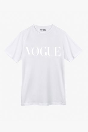 VOGUE Collection VOGUE T-Shirt Weiß mit tonalem Logo-Print, XXL / Weiß