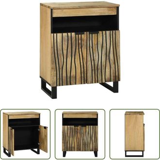 vidaXL Massivholz - Sideboard Braun 60 x 33 x 75 cm massives Mangoholz