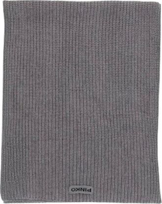 Pinko Pinko, Femme, Accessoires, Gris, Taille: ONE Size Slovenia Scarf Half English