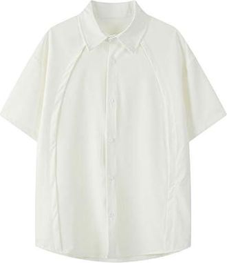 Generic Chemise d&eacute;t&eacute; d&eacute;contract&eacute;e &agrave; Manches Courtes, Respirante, l&eacute;g&egrave;re, Confortable, pour Les Loisirs, Affaires, Amis, Le Bureau, Voyages