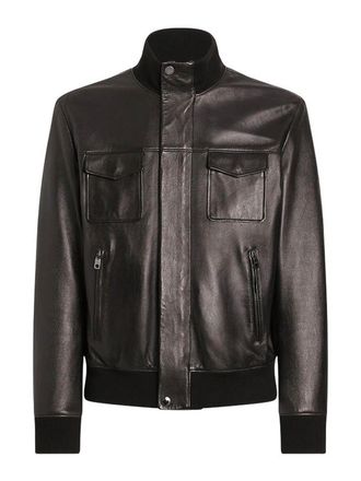 Dolce & Gabbana Ledermantel - Braun