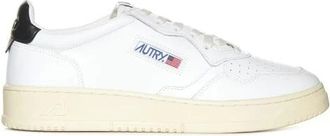 Autry Homme, Chaussures, Blanc, Taille: 47 EU Medalist Low Leather Baskets