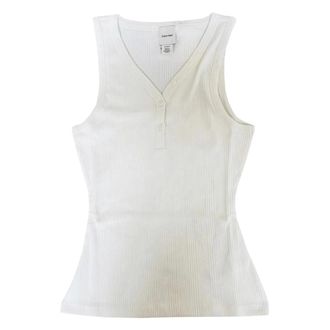 Calvin Klein Femme, Tops, Blanc, Taille: 42 FR Hauts sans manches