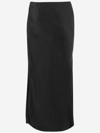 Vince Womens Skirt Long Acetate Black Naia Renew