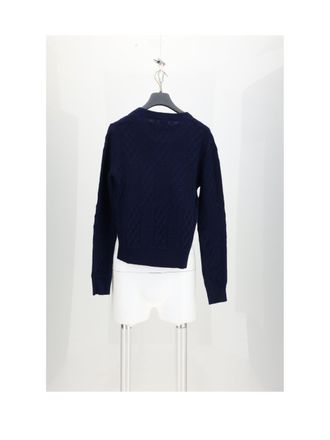Dior Cable-Knit Wool Sweater - Navy