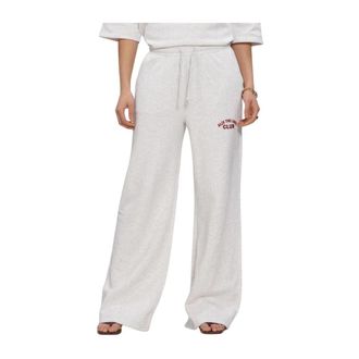 ALIX The Label Gestrickte- Weitgeschnittene Jogginghose - - Trousers - Damen - Grau - XL