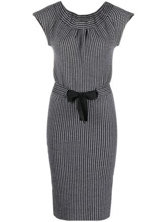 Dior robe en maille à taille ceinturée (2010) - Noir