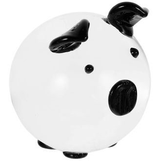 Cabilock Kristallglas Schwein Figur Glastierstatue Kleine Glasschwein-Ornament F&uuml;r Wohnzimmer Schreibtisch Dekoration