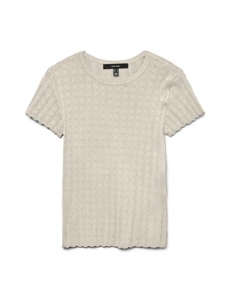 Vero Moda Vmwillow Pointelle C/S O-Neck Pull Boo