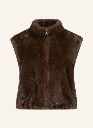 Darling Harbour Darling Harbour Kunstfell-Weste braun