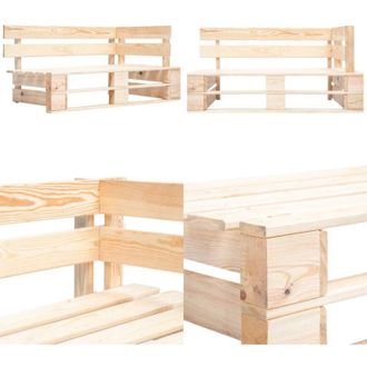 vidaXL Vidaxl - Banc dangle palette de jardin bois - Banc De Jardin - Banc Angle - Mobilier De Jardin - Terrasse - Patio - Home & Living