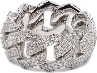 Darkai bague ornée de diamants - Argent
