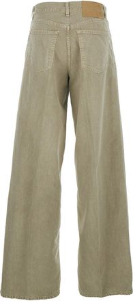 Haikure Wide-Leg Baggy Denim Jeans - Green