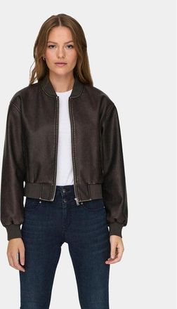 Only Jacke aus Kunstleder Jane 15314240 Braun Loose Fit