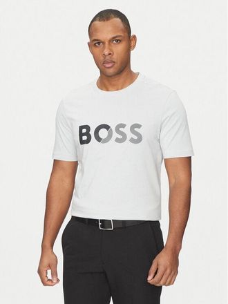 HUGO BOSS T-Shirt Tape Logo 50530990 Grau Regular Fit