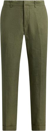 Ralph Lauren Anzughose aus Leinen mit Umschlag, Modern Fit in