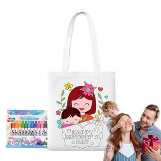 Generico JIEBWCHA Sac &agrave; provisions pour la f&ecirc;te des m&egrave;res, sac fourre-tout vide pour la f&ecirc;te des m&egrave;res | Sac de shopping r&eacute;utilisable | Fourniture artisanale l