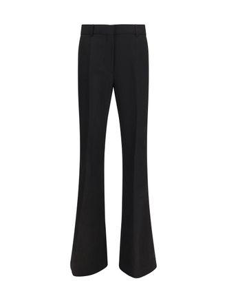 Max Mara Womens Panelled Pants Black Viscose Trousers