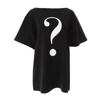 Moschino T-Shirt in Interlock mit Fragezeichen - - Tops - Damen - Schwarzk - S