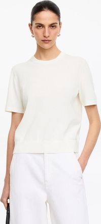 Arket Kurz&auml;rmliges Strickoberteil -Wei&szlig;