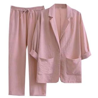 Generic Ensemble de v&ecirc;tements de d&eacute;tente pour femme UK pour les loisirs et la maison confortable - Pantalon &agrave; carreaux - Doux pour la peau - Loisirs petite Co