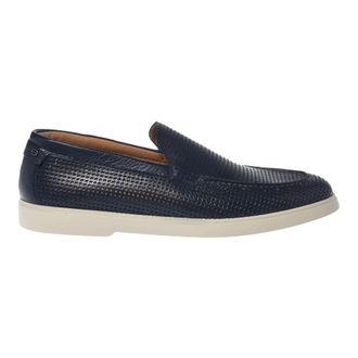 Baldinini Perforated Tumbled Leather Loafer - - Shoes - Herren - Blau - 43 EU