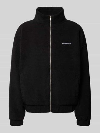 Pegador Regular Fit Fleecejacke mit Label-Stitching