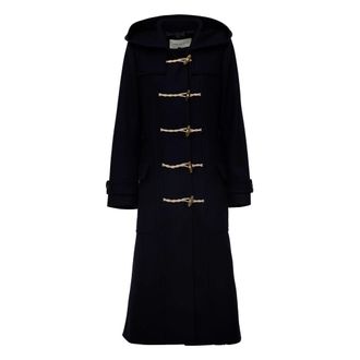 Dries Van Noten Woll-Dufflecoat - - Coats - Damen - Blau - 2XS