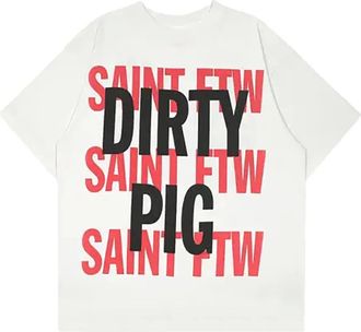 Saint Mxxxxxx Dirty Pig T-Shirt - Weiß