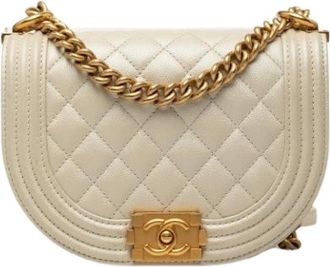 Chanel Sac bandouli&egrave;re vintage doccasion - Femme - Pre-owned - Beige - Taille: ONE Size