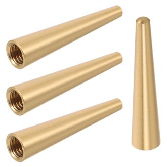 Valiclud 4 St&uuml;ck Teiliges Messing M&ouml;belheber F&uuml;&szlig;e H&ouml;he Konisch Poliert Schmuckbox Podest Erh&ouml;hung f&uuml;r Tisch Sofa Wohnraum Dekor