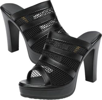 FOMIYES Sandales Femme à Talon Épais Compensé Design Haut Talon Élégant Chaussures été Confortables et Durables Mode Extérieure pour Dames