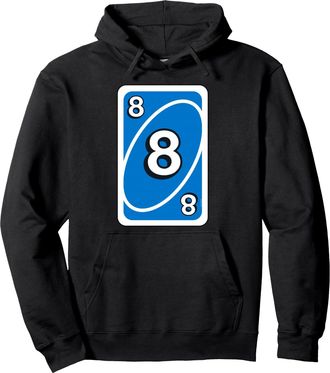 Uno Halloween Blue 8 Karte Pullover Hoodie