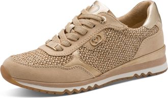 Marco Tozzi Marco Tozzi Damen Sneaker weiches Feel Me Wechselfu&szlig;bett weiches Innenfutter Stylisch, beige (Biscuit Comb), 38 EU